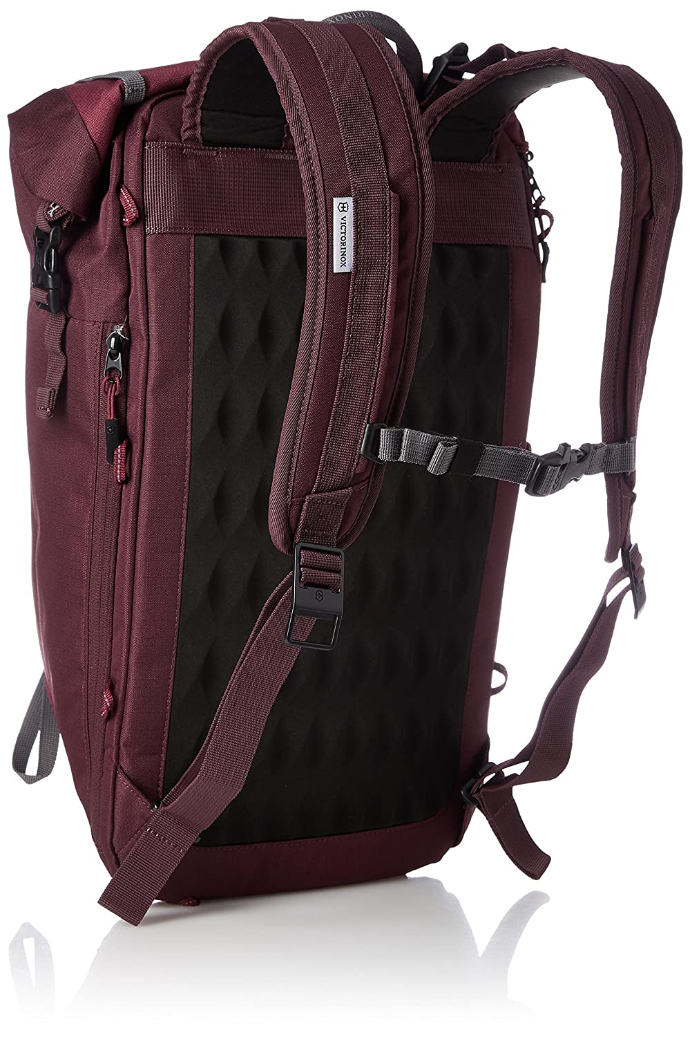 Victorinox Rolltop Unisex Medium Burgundy Polyester Shoulder Bag 602136 ...